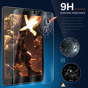 TiKeDa 3 Pack Screen Protector for iPad 9th Generation 10.2 Inch iPad 8/7th Gen, Tempered Glass for iPad 9 8 7 (2021/2020/2019) -Model A2602/A2603/ A2270/A2428/ A2197/A2198/A2201