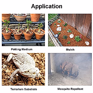 Compressed Coconut Husk Chips 9lbs - Expandable Substrate Block, Coco Coir Fiber Mulch, Reptile Bedding, Potting Soil Mix for Indoor & Outdoor Applications.