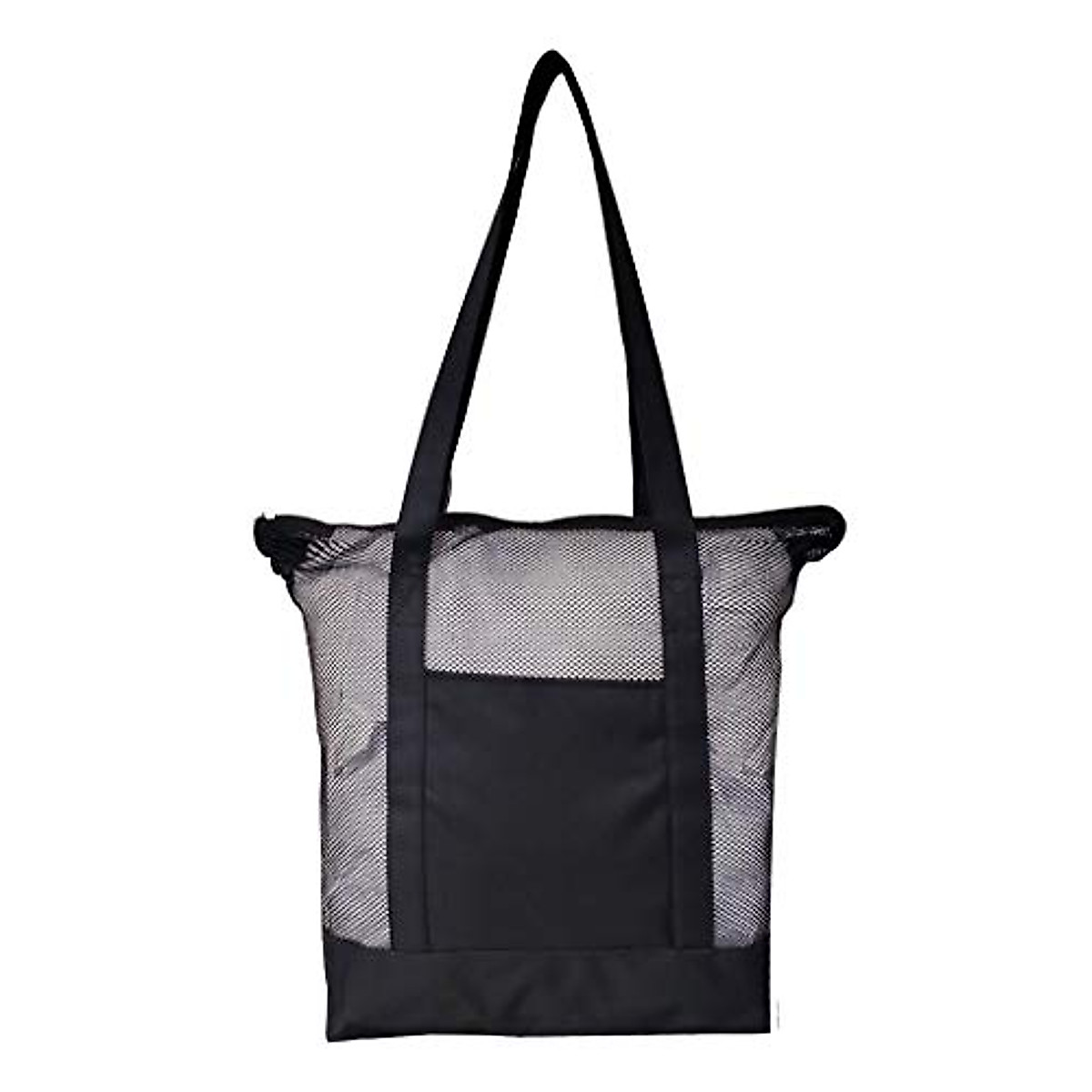 Mesh Beach Tote Bag Black - Good for the Beach - 18 in X 18 in X 5.5 In