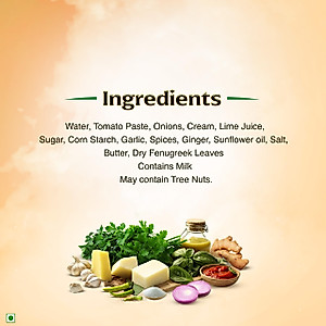 Kitchens of India Punjabi Tikka Masala, Creamy Tomato Cooking Sauce, Easy to Use Sauce for Authentic Indian Food, Gluten-Free, 7.02 Ounces (Pack of 6)