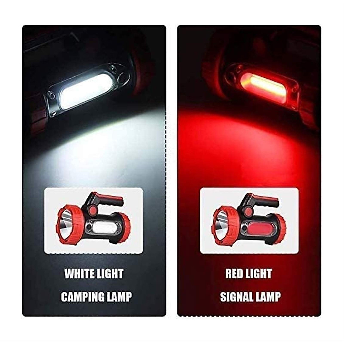 HHWKSJ Emergency Lights, Rechargeable LED Portable Camping Lantern/Flashlight 6000mAh Power Bank with 4 Modes, for Emergency Hiking Home and More