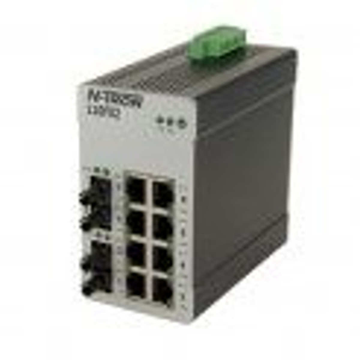 Red Lion Controls/N-Tron 110FX2-ST 10 Port Industrial Ethernet Switch, 8 x 10/100BaseTX, 2 x 100BaseFX Fiber Ports, DIN-Rail, Multimode, ST Style Connector, 2km.