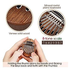 Ganasome 8 Key Mini Kalimba exquisite Finger Thumb Piano Marimba Musical good accessory Pendant Gift for Kids and Adults Beginners