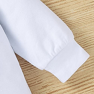 Dimoybabe Baby Girl Clothes Infant Outfits Set 3 Pieces Long Sleeve Sweatshirt Love Heart + Ruffle Pants + Headband 3-6 Months, Red