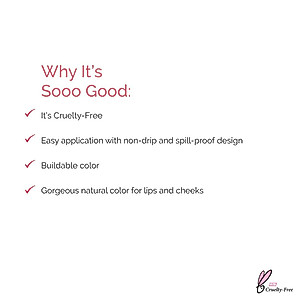 Elizabeth Mott Tints & Sass Rosy Lip Stain and Cheek Tint – Long-lasting Natural Lip and Cheek Color For All Skin Types and Skin Tones, Cruelty Free (10g/0.35oz)