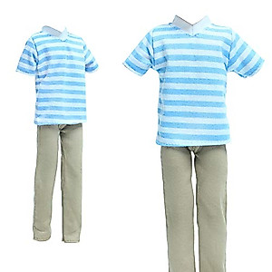 BJDBUS 5 Sets Casual Wear Shirt Trousers Doll Clothes for Boy Dolls