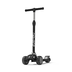Jetson Scooters - Triton 3 Wheel Kick Scooter (Black) - Collapsible Portable Kids Three Wheel Push Scooter - Lightweight Folding Design - High Stability Lean-to-Steer Safety