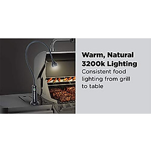 NextLED NT-7728 Ultimate LED BBQ Magnetic Outdoor Grill Light, 24 Inch Flexible Neck with Ultra Strong Base, Barbeque Light for Grilling, Heat & Water Resistant, Warm Even Light, Cast Aluminum
