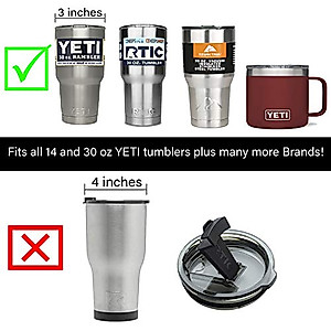 4 Pack New OEM Replacement Rubber Lid Seals for 14 or 30 Ounce Insulated Stainless Steel Tumblers Such As Yeti RTIC Ozark Trail Mossy Oak Atlin Beast