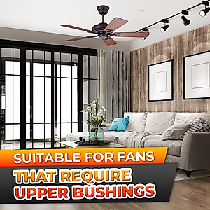 18 Pcs Rubber Grommet Kit for Hunter Ceiling Fan Parts - Grommets for Hunter Fan Blade Grommets Spare Kit - Ceiling Blade Rubber Washers