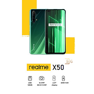 Realme X50 5G 128GB 6GB RAM Factory Unlocked (GSM Only | No CDMA - not Compatible with Verizon/Sprint) International Version - Green