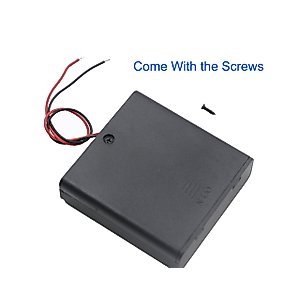 LAMPVPATH (Pack of 3) 4 AA Battery Holder with Switch, 6V Battery Holder with Switch, 4X 1.5V AA Battery Holder with Leads and Switch