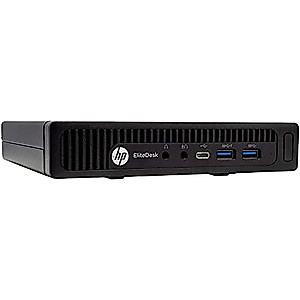 HP EliteDesk 800G2 Micro Desktop Computer PC, Intel Quad Core i5, 8GB RAM, 240 GB SSD, Windows 10 Pro, 23.6 Periphio Monitor, New Periphio Webcam, Periphio Wireless Keyboard & Mouse (Renewed)