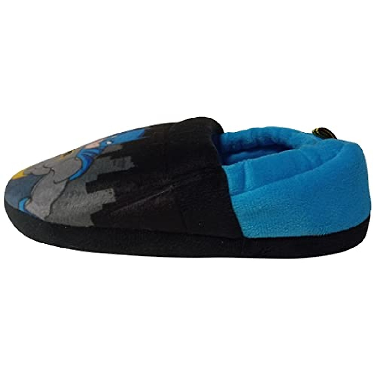 DC Comics Boy's Batman Plush Slippers (Black/Blue, Numeric_5)