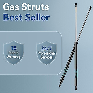 ARANA Gas Struts 28 inch 200 Pound with 10MM Ball Studs, 28" Gas Spring Shocks Lift Supports for Heavy Duty Lid Snowmobile Trailer Tonneau Cover Trap Door Custom Wooden Lid(Fit 180-220lbs Lid), 2Pcs