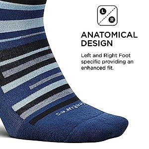 Feetures Everyday Max Cushion Crew Sock for Men - Moisture-Wicking Socks - Transit Blue, L (1 Pair)