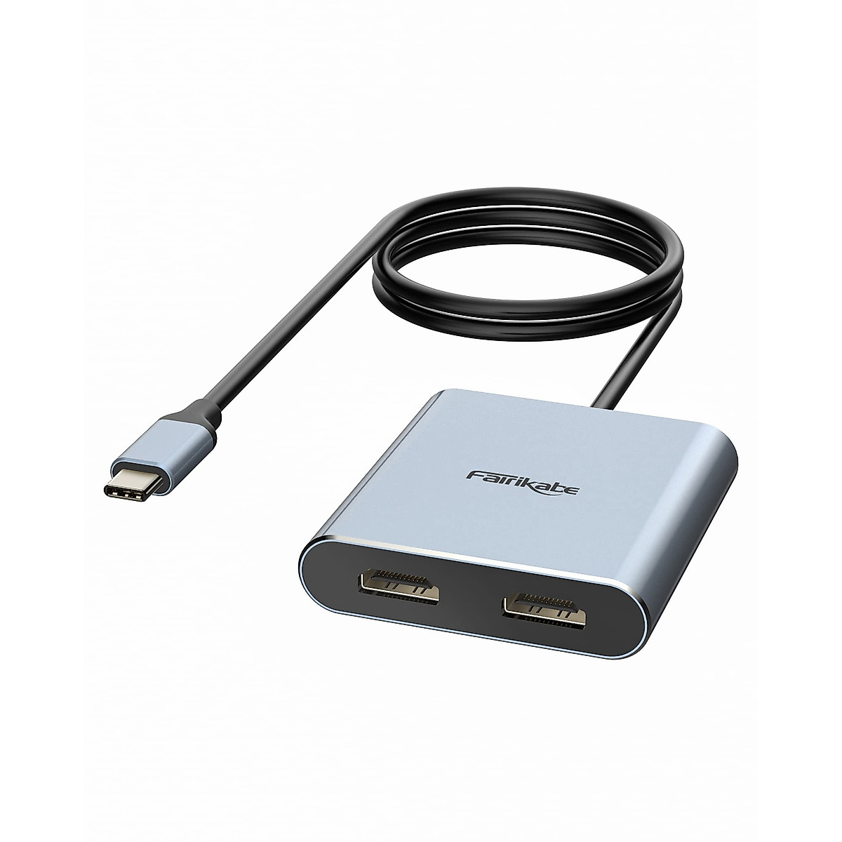 USB C to Dual HDMI Adapter 4K 60Hz, Splitter 2 Monitors Extended Display, Type C Hub Multiple Docking Station for Laptop(DP Alt Mode Required) Compatible with Thunderbolt 3…