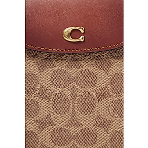 COACH Coated Canvas Signature C Phone Crossbody, Tan Rust