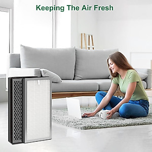 NXBHG 4 Pack 15 Replacement Filter for MA Air Puri-fier models 15, 3-in-1 Filter Contains Pre-filter and Activated Carbon Filter, 4 Pack