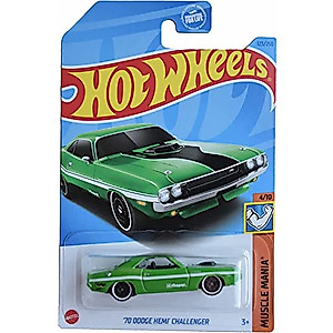Hot Wheels '70 Dodge Hemi Challenger, Muscle Mania 4/10 [Green] 123/250