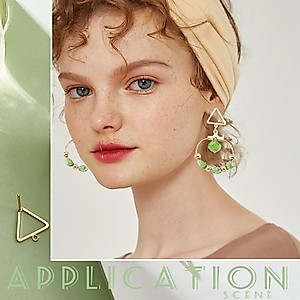 BENECREAT 10Pcs 18K Real Gold Plated Triangle Shape Earring Studs Posts with Hole for Wedding, Anniversaries Festival Gifts and Favors - 10.6x10.6mm