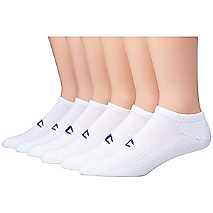 Champion Womens Socks, Double Dry Crew, Ankle, And Show, 6-pack No, White, 5-9 US