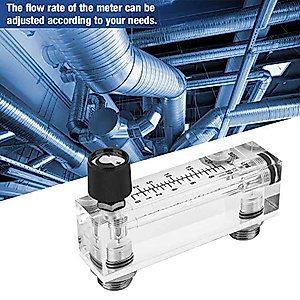 Gas Flowmeter LZM-6T Flowmeter Panel Type Flowmeter Acrylic PMMA Adjustable Panel Type Gas Flow Meter Tester 1~10LPM 1/4"BSP M181.5 with Control Valve for Oxygen Air Gas