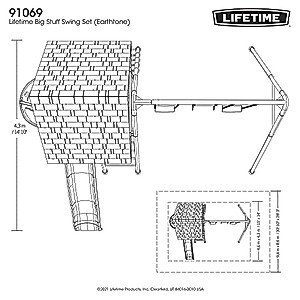 Lifetime 91069 Big Stuff Swing Set, Earthtone
