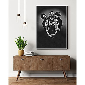 Nirvana Black And White Canvas Poster | Ready to Frame for Office, Living Room, Dorm, Kids Room, Bedroom, Studio, Printed On Real Cotton Canvas. Unwrapped Unframed (18x24)