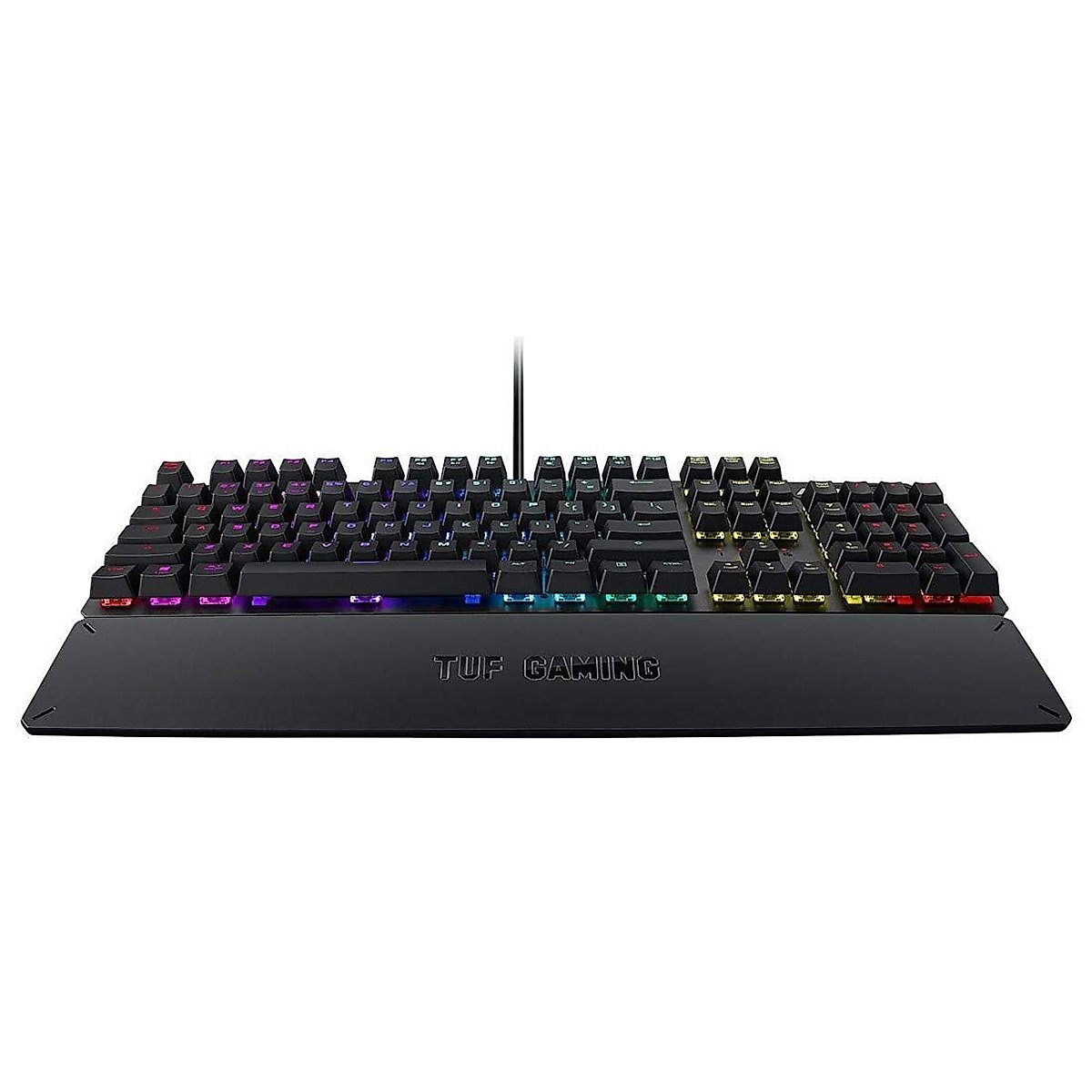 ASUS Mechanical PC Gaming Keyboard for PC - TUF K3 | Programmable Onboard Memory | Dedicated Media Controls, Aura Sync RGB Lighting | Detachable Magnetic Wrist Rest | Highly Durable | Black (Renewed)