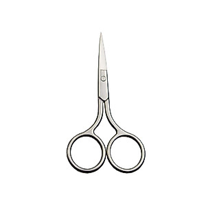 Motanar Eyebrow and Nose Hair Scissors, 3.5” Stainless Steel Professional Facial Hair Beard Eyelashes Ear Hairs and Moustache Scissors Trimmer 2 Pieces