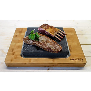 Black Rock Grill Big Sizzle Steak Platter - Premium Large Steak Stone Set for Serious Steak Lovers.