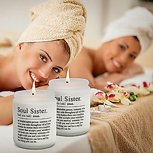 Sister Gifts for Sister, Friend Gifts for Women Friends Friendship Birthday Gifts for Women Christmas Gifts Soul Sisters Gifts from Sister Funny Lavender Scented Candles
