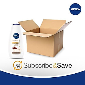 NIVEA Pampering Cocoa and Shea Butter Body Wash with Nourishing Serum, Moisturizing Body Wash for Women, Enriched with Provitamin B5 and Vitamin E, 20 Fl Oz Bottle