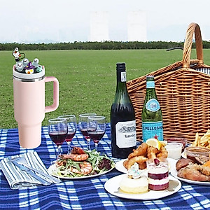 Xyntara Halloween Stanley Cup Lid Accessories 12pcs,Straw Toppers for Stanley Cups 40 Oz Cute,10mm Silicone Straw Covers Cap for Tumblers,Stanley Charms for Handle,Halloween Straw Cover