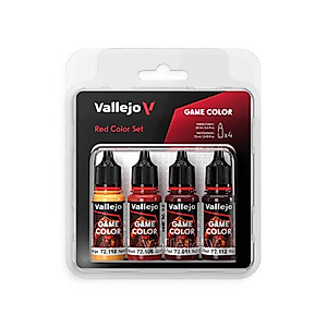 Vallejo - Red Color Set | Contains 4 bottles x 18 ml (0.60 fl.oz.)