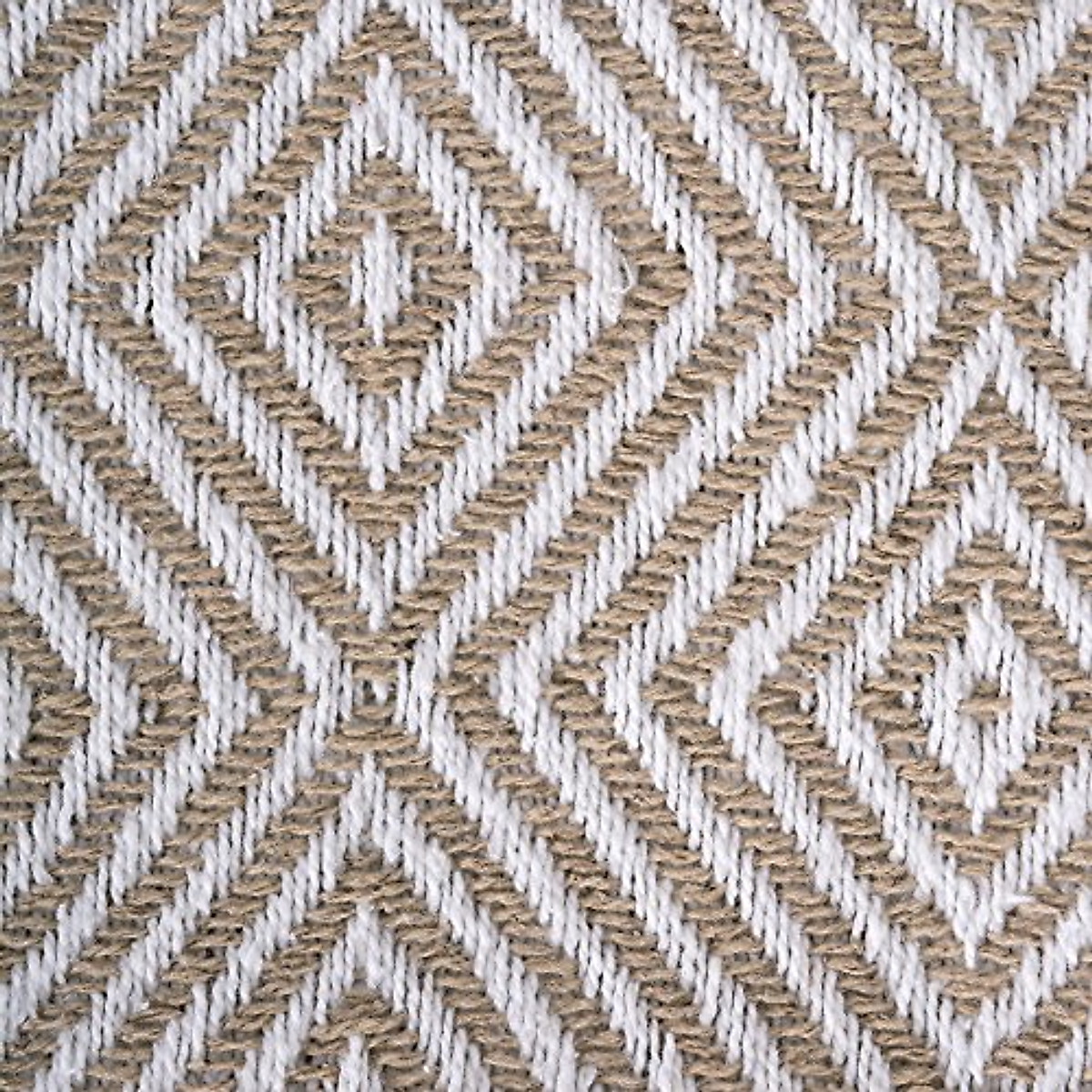 DII Diamond Throw Collection Woven Cotton, 50x60, Stone