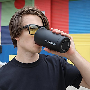 URBANCAN 20 oz Insulated Tumbler with Lid and Straw - Drink In Style with a Stainless Steel Tumbler Travel Mug - Premium Double Walled Thermos Flask - Street Lights