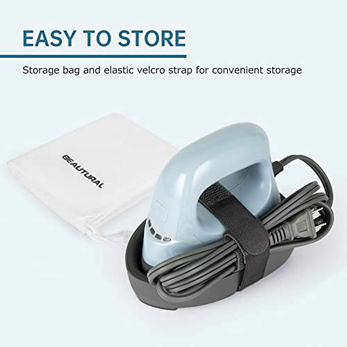 BEAUTURAL Mini Heat Press Machine, Easy to Use for T-Shirts, Shoes, Hats, Bags and Small HTV Vinyl Projects Transfer, 4 Heat Settings & Precision Tip, Ceramic Coated Heating Plate, 120V