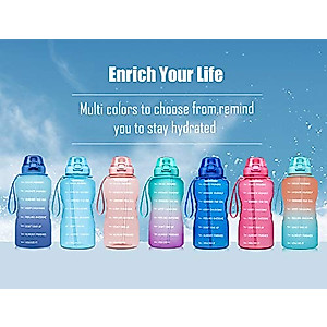 Fidus Large 1 Gallon/128oz Motivational Water Bottle with Time Marker & Straw,Leakproof Tritan BPA Free Water Jug,Ensure You Drink Enough Water Daily for Fitness,Gym and Outdoor Sports