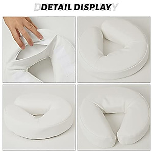 CLORIS Universal Headrest Face Cushion Face Pillow for Massage Tables Massage Chairs Spa Bed(White)