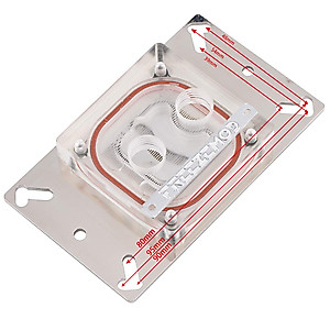 Water Cooling Block, Anti-oxidization Technology Computer CPU Water Cooling Block Waterblock Copper Base with Micro Channel for AM2 / AM2+ / AM3 / AM3+ / AM4 / FM2+ CPU