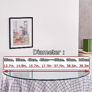 SNWGPLY Round Glass Table Top for Round Wood Table Top, Round Dining Table, Round Marble Table Top for Dining Table, Coffee Table, Restaurant Table Superb Load-Bearing Capacity