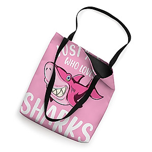 Sea Monster Ocean Animal Women Just A Girl Who Loves Sharks Tote Bag