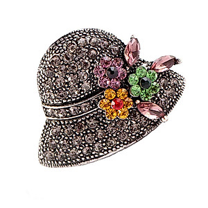 Comelyjewel Rhinestone Brooch Pins for Women Hat Jewelry Brooch Pins Durable and Useful