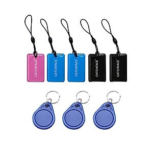 8 Packs Smart IC Card,RFID M1 13.56Mhz Fob Contactless Key Fob for CATCHFACE Smart Door Locks