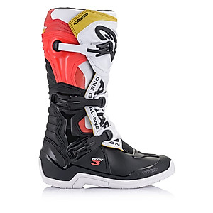 Alpinestars 2013018-1238-11 Tech 3 Boots Black/White/Red/Fluo Yellow Sz 11
