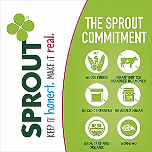 Sprout Organic Baby Food Pouches Stage 3, Organically Sourced Meat Protein, 4 Ounce (Pack of 12)