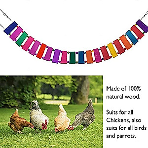 Chicken Swing Perches Toy Wooden Chicken Perch Ladder Toys Chicken Swing Ladder Toys Chicken Bridge Toys for coop Chicken coop Accessories Toys