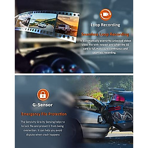 GMAIPOP Dash Cam Front and Rear, 1080P Dash Camera for Cars with SD Card, Dual Dashcams 3" IPS Screen, Dashboard Camera Recorder 170° Wide Angle,Accident Lock,Night Version,Motion Detection